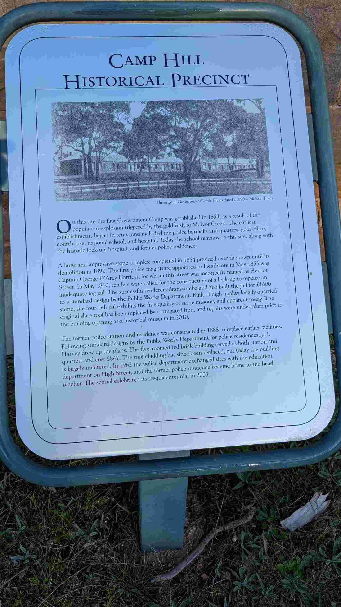 Camp Reserve – What’s in a Sign? – Gold Camp Castlemaine